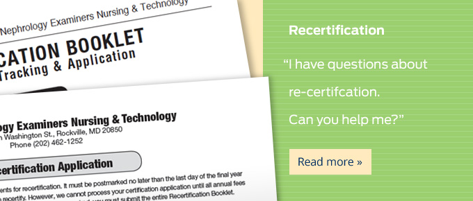 Recertification Overview | BONENT