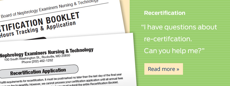 Recertification Overview | BONENT